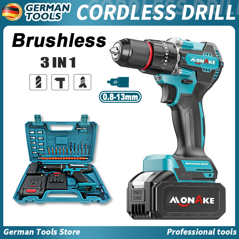 Jual German Tools 3in1 Mesin Bor Brushless Baterai Bor Listrik Bor ...