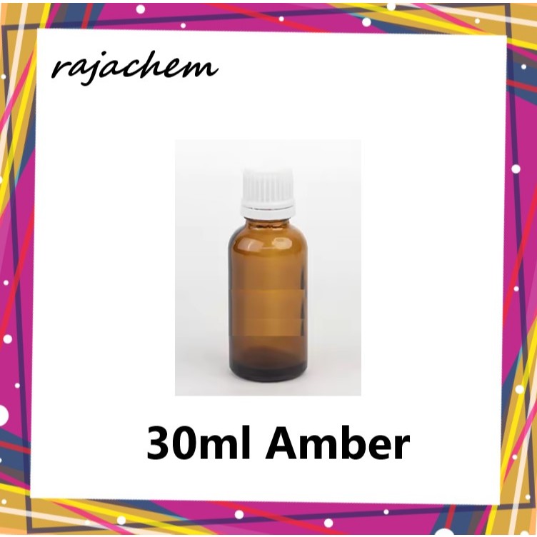Jual Botol Kaca Amber 30ml Tutup Filler Putih 30 ml Essential Oil ...