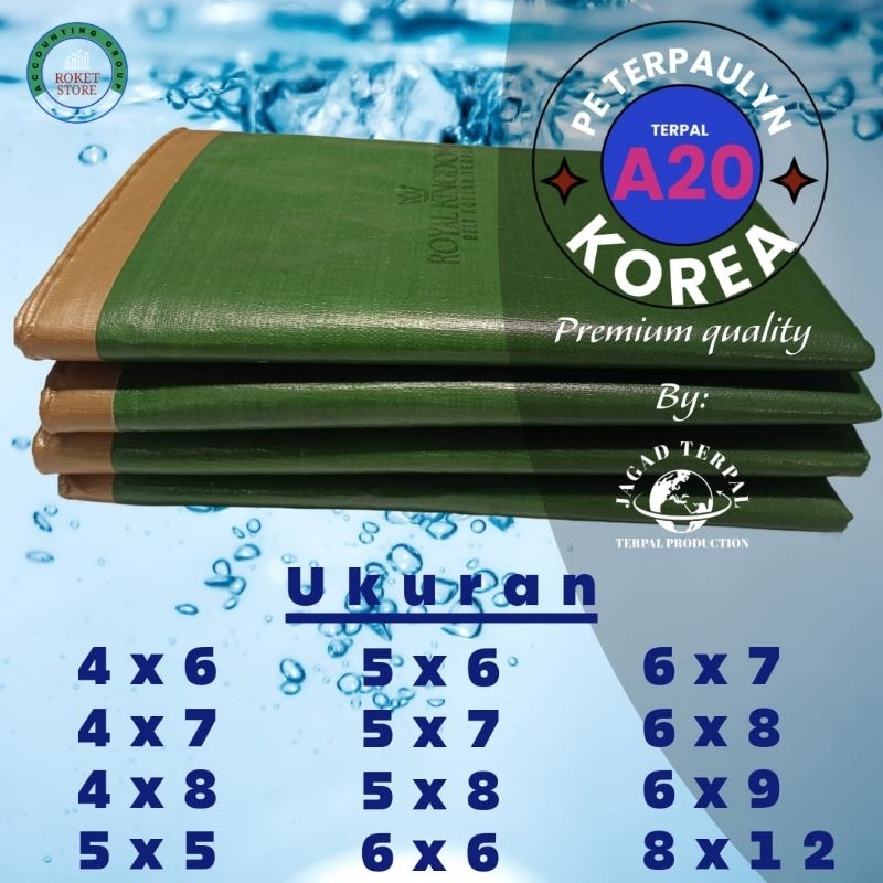 Jual TERPAL A20 KOREA ANTI UV EXTRA TEBAL UKURAN BESAR(4X6 4X7 4X8 5X5 ...