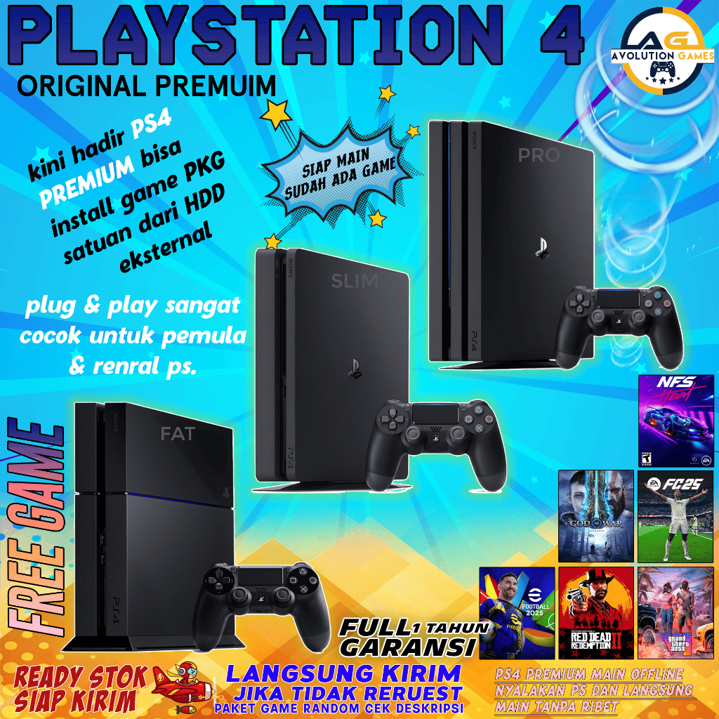 Jual SONY PLAYSTATION 4 (PS4) PREMIUM | Varian Fat Slim Pro 500GB 1TB ...
