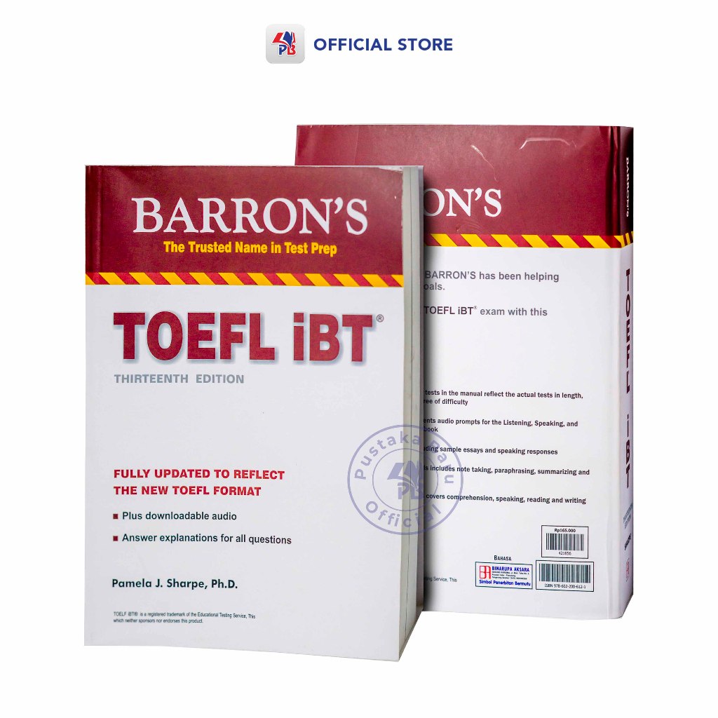 Jual Buku Bahasa Inggris / Barron's TOEFL iBT ( Thirteenth Edition ...