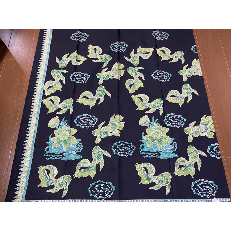 Jual PREMIUM!! KAIN BATIK KOMBINASI TULIS MOTOF IKAN/ BAHAN KATUN ...