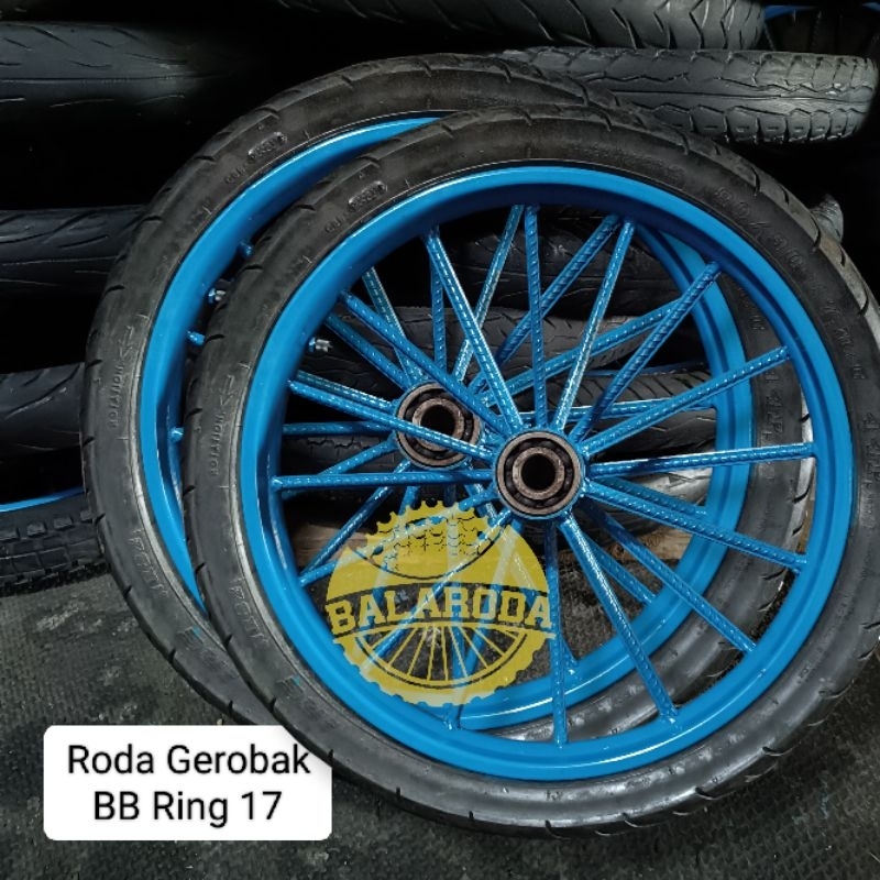 Jual Roda Gerobak Ring 17 Bearing Besar 6305 Satu Pasang Dua Roda Kanan ...