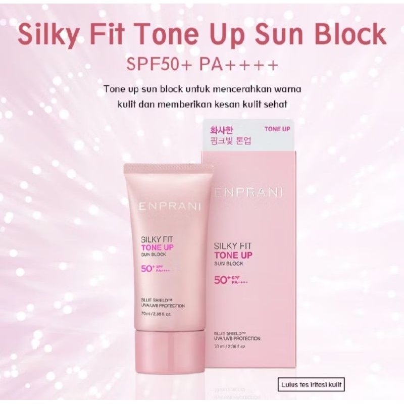 Jual ENPRANI SILKY TONE UP SUN BLOCK | Shopee Indonesia
