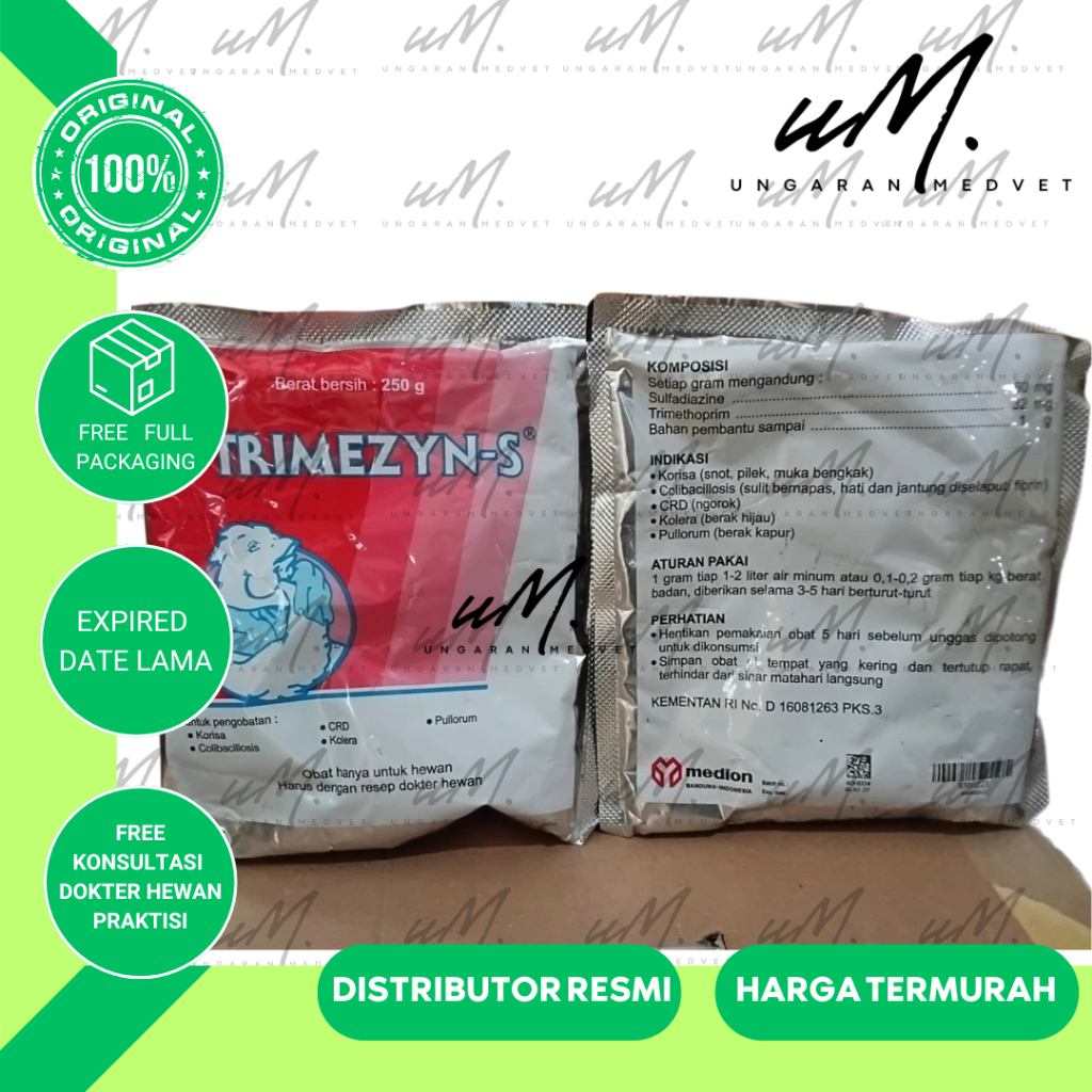 Jual TRIMEZYN S 250 GR - MEDION Obat Sistem Pernafasn Untuk Ayam ...
