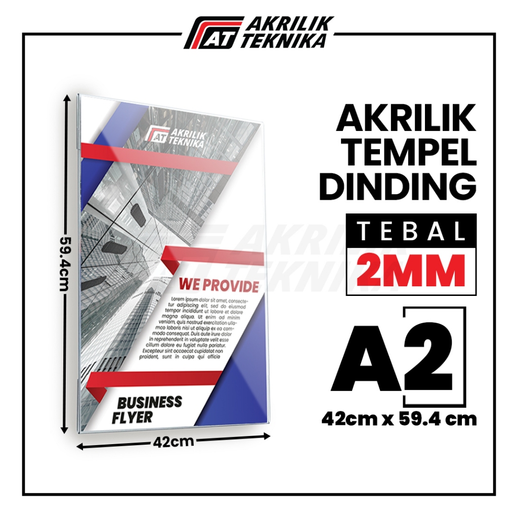 Jual Akrilik Tempat Brosur Tempel Sign Holder Qris Barcode Menu Wall ...