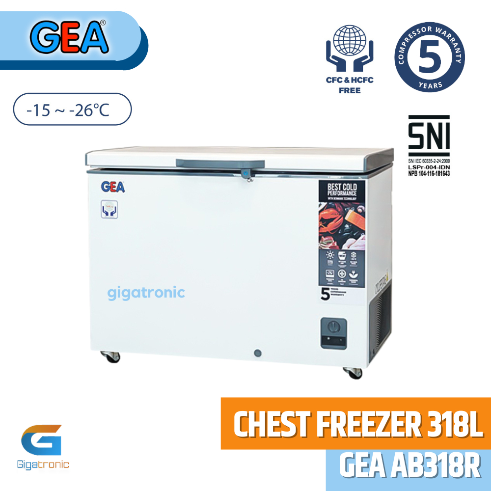 Jual GEA Chest Freezer AB 318 R / Freezer Box 300 liter AB318R | Shopee ...