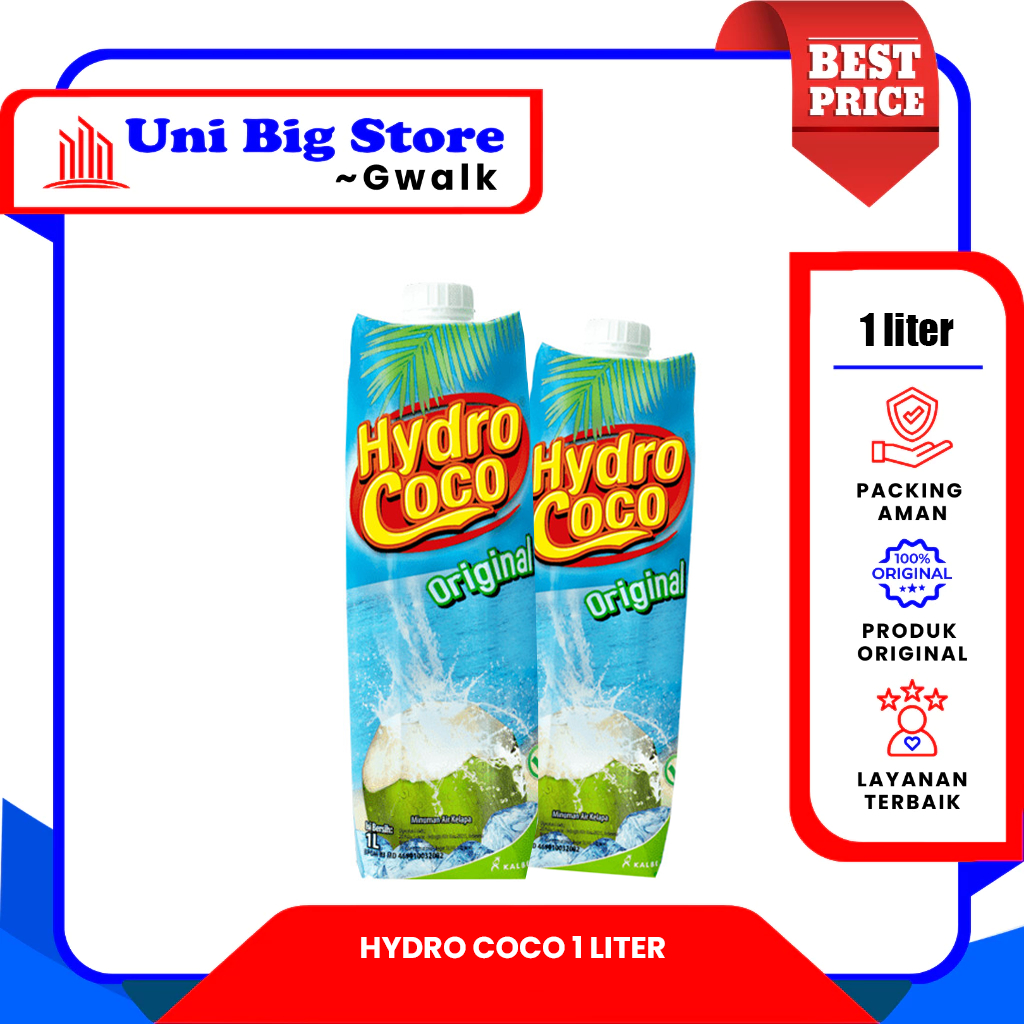 Jual HYDRO COCO AIR KELAPA ORIGINAL - 1 liter | Shopee Indonesia