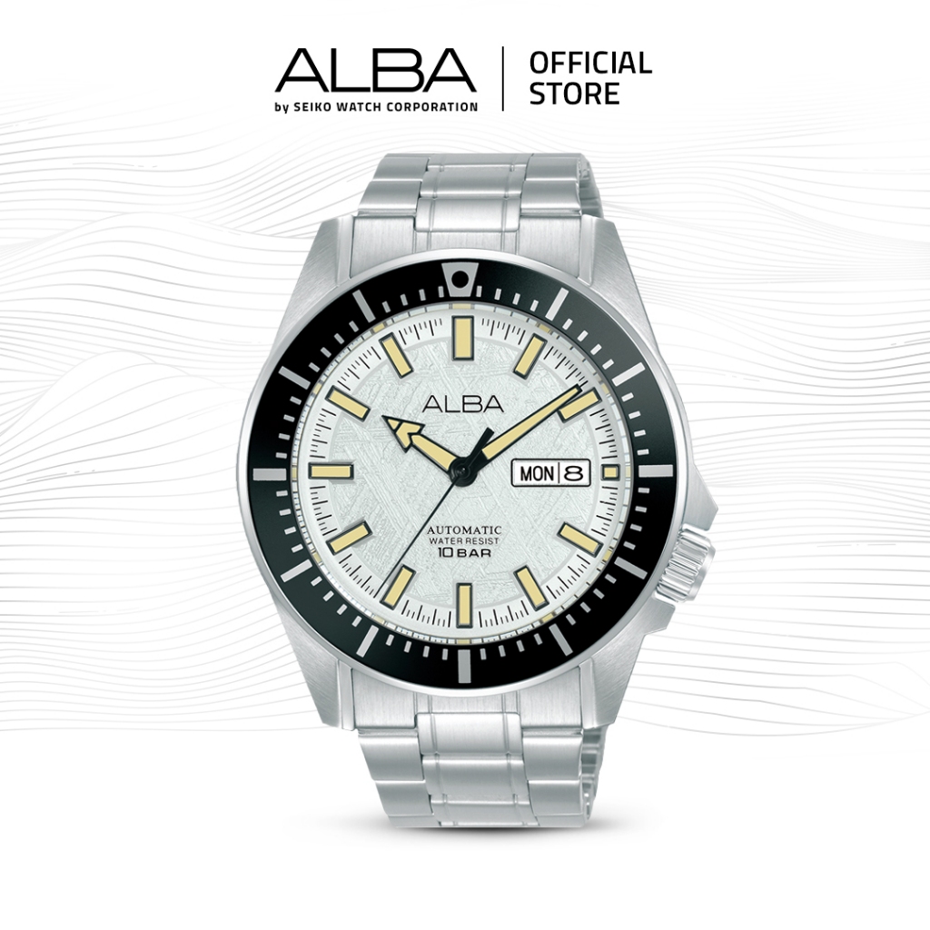 Jual Alba Mechanical Jam Tangan Pria AL4721 / AL4721X1 Automatic Silver ...