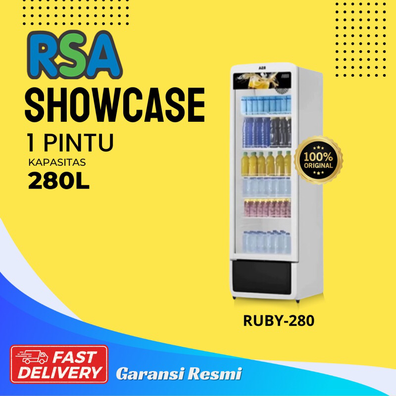 Jual RSA RUBY-280 SHOWCASE DISPLAY COOLER 280L NO FROST - GARANSI RESMI | Shopee Indonesia