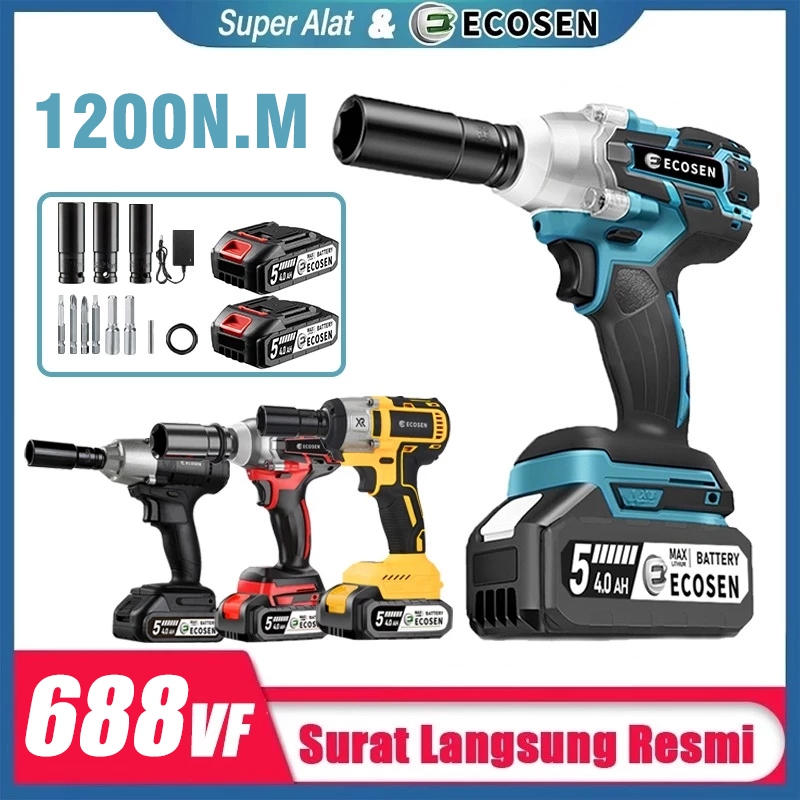 Jual Super Alat Brushless Impact Wrench Cordless impact baterai Mesin ...