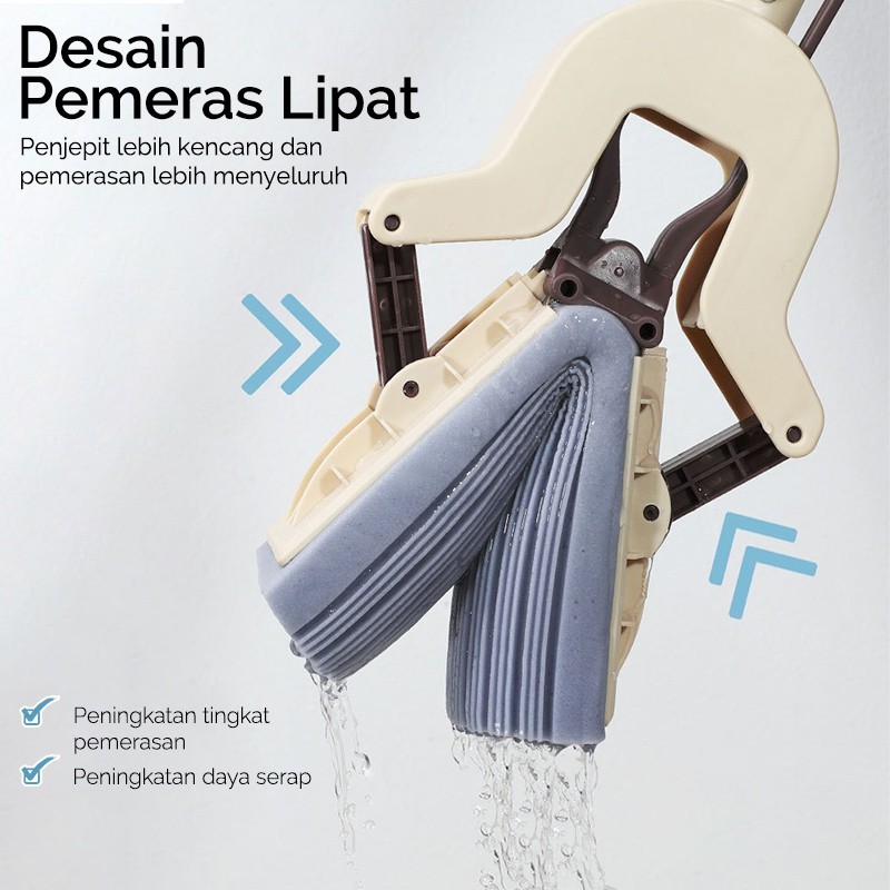 Jual Alat Pel Lantai Spons Model Tarik Karet Ultra Mop Spon Praktis ...