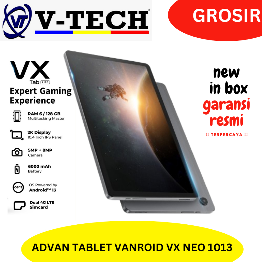 Jual ADVAN TABLET VANROID VX NEO 1013 (OCTA CORE/4GB/128GB/10.1/6200MAH/5MP+8MP) | Shopee Indonesia