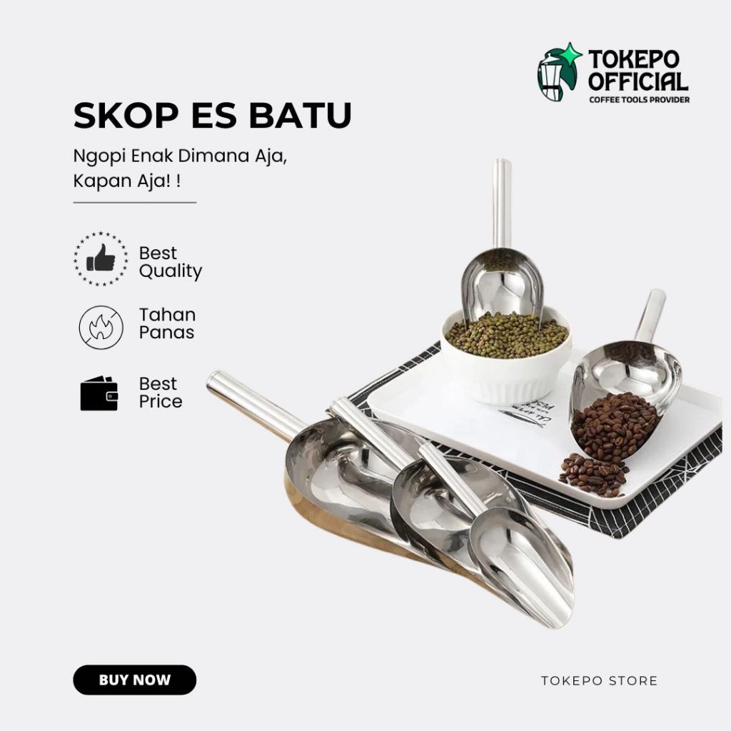 Jual Sendok Skop Es Batu Stainless Tebal / Sekop Es /Sekop Tepung ...