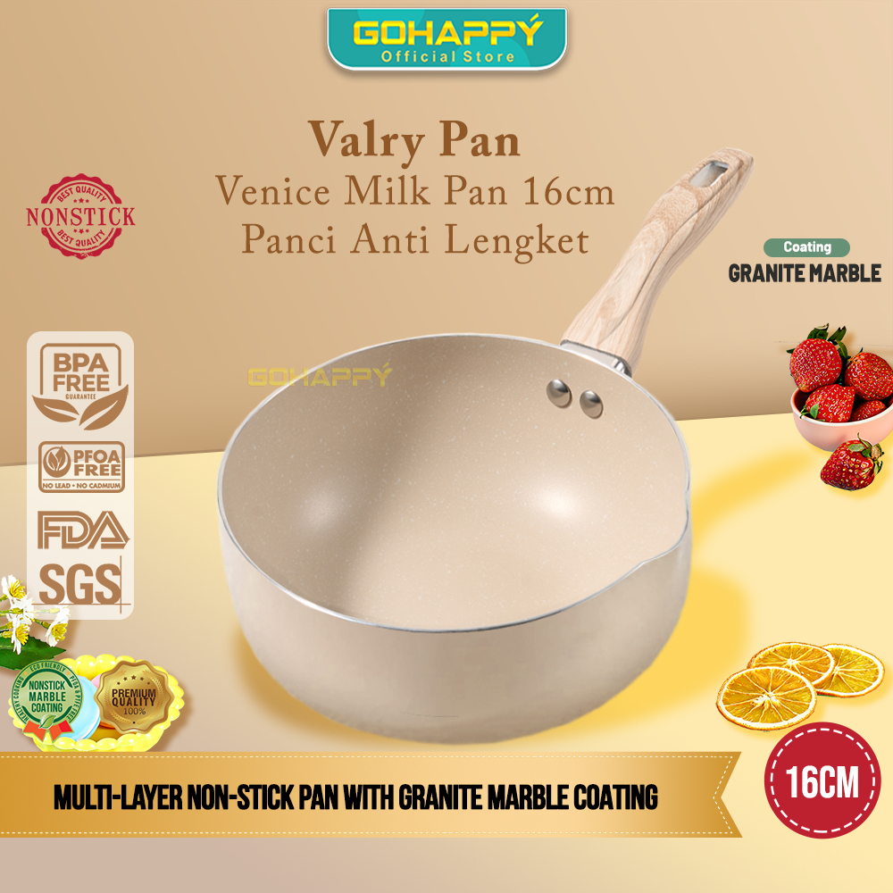 Jual MILK PAN 16CM Panci susu sauce pan anti lengket gagang bakelit ...