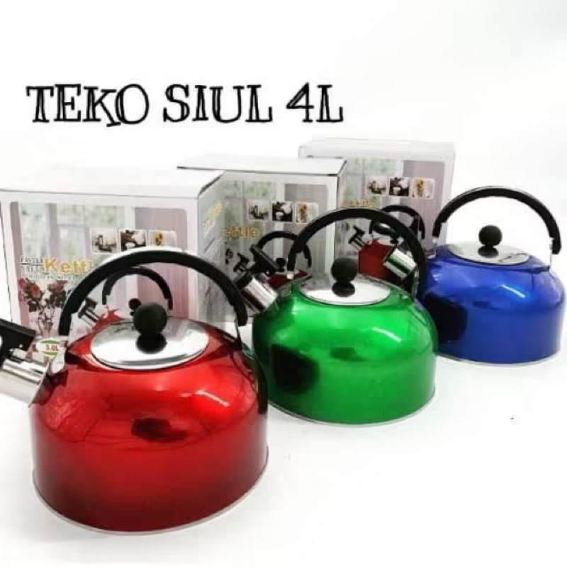 Jual GS TEKO AIR UAP SIUL 4 LITER / CERET AIR / WHISTLING KETTLE ...