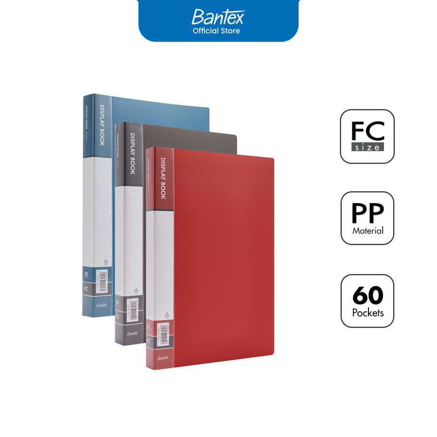 Jual Bantex Display Book Folio / File Map Document Bahan PP Isi 60 ...