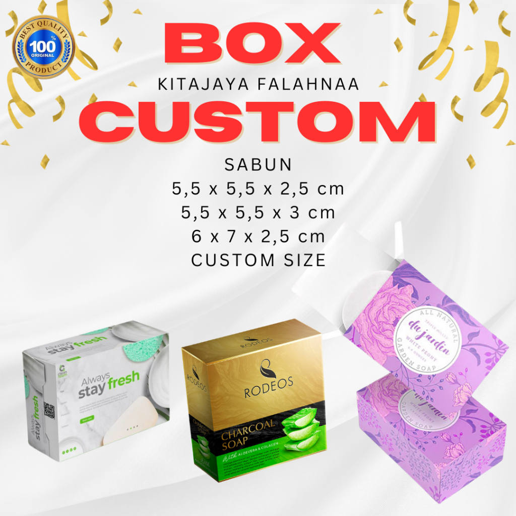 Jual (FREE DESAIN) CUSTOM BOX SABUN | Shopee Indonesia