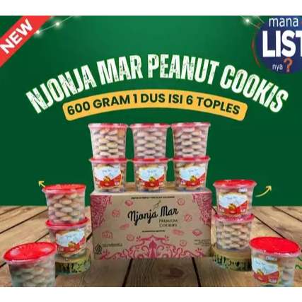 Jual KUE KACANG NJONJA MAR PEANUT COOKIES KUE KACANG 600GR CHOCHO88SHOP ...