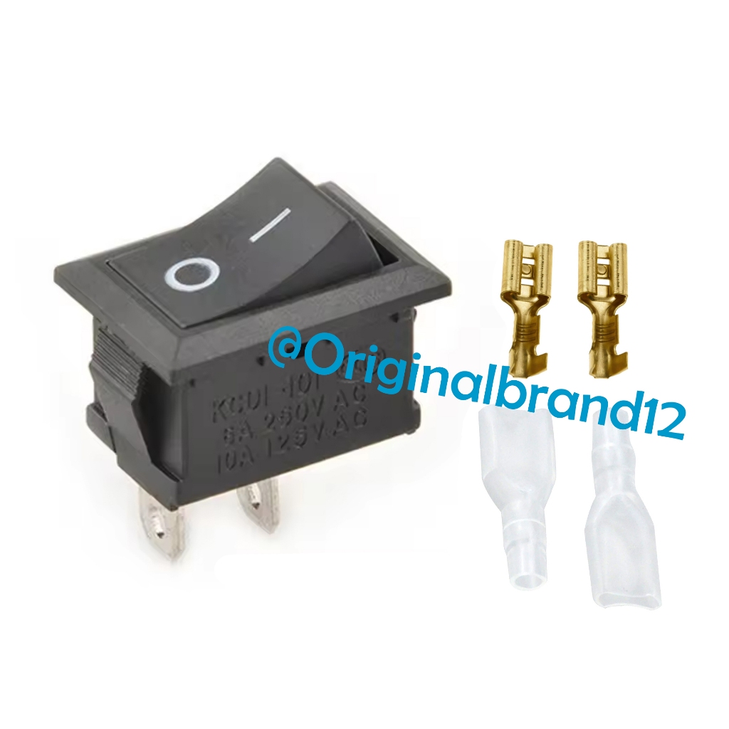 Jual Saklar Rocker Switch ON OFF 2 Kaki dengan Skun dan karet | Shopee ...