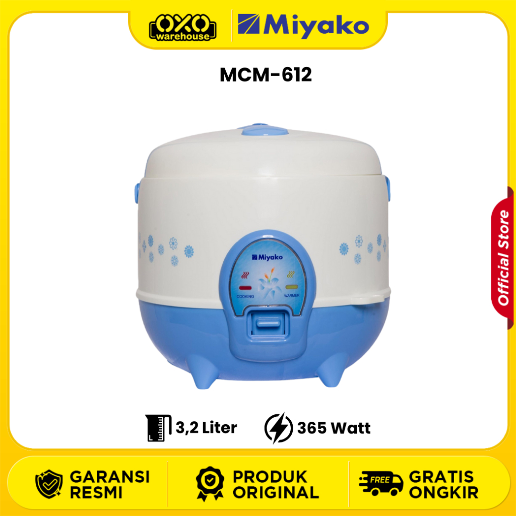 Jual Miyako Rice Cooker MCM-612 1.2 Liter Magic Warmer Penanak Nasi ...