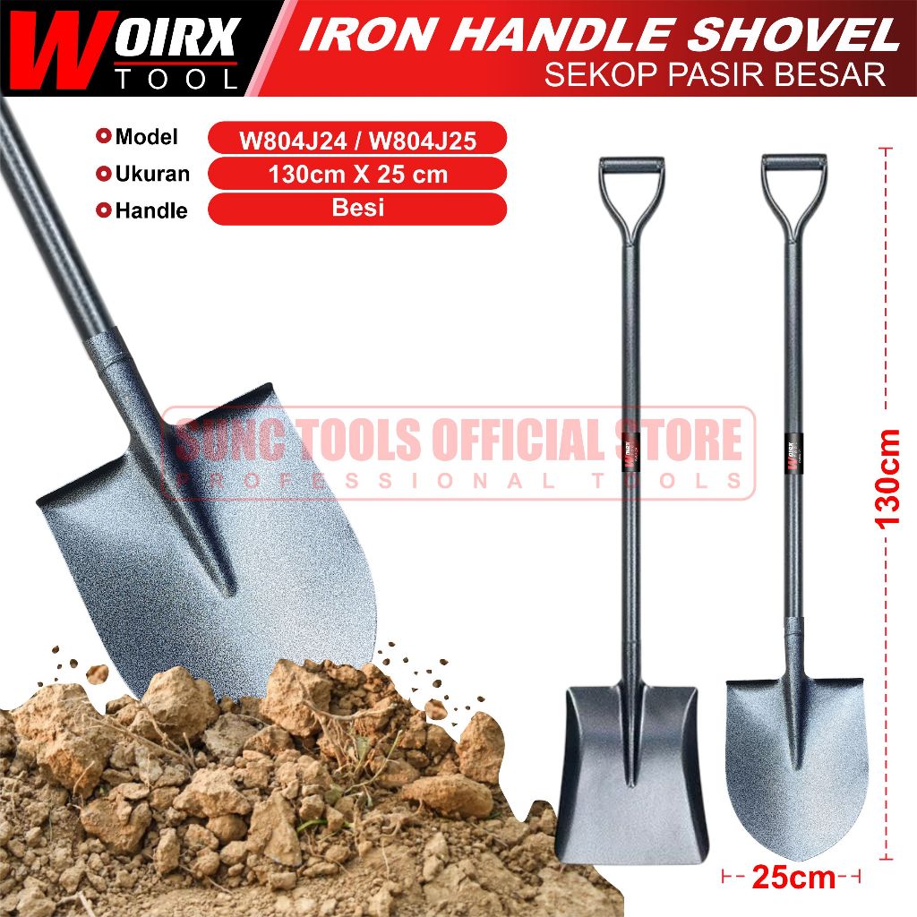 Jual WOIRX TOOL Sekop Taman Sekop Pasir Besar Gagang Besi Lancip ...