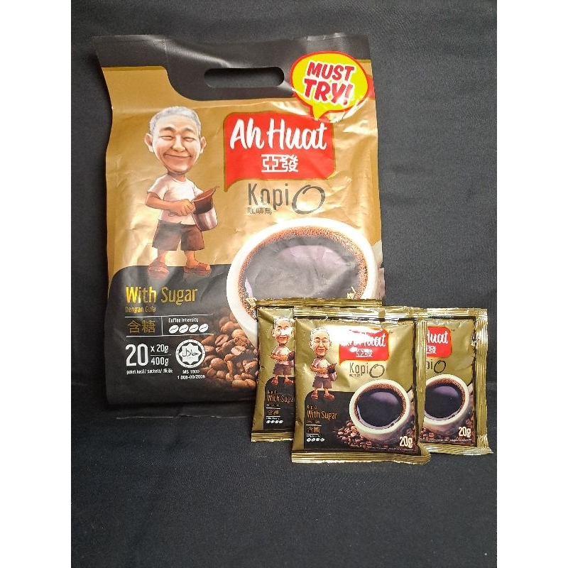 Jual AhHuat Coffee/Kopi Sachet/Saset( Kopi O Kosong/No Sugar, Kopi O ...