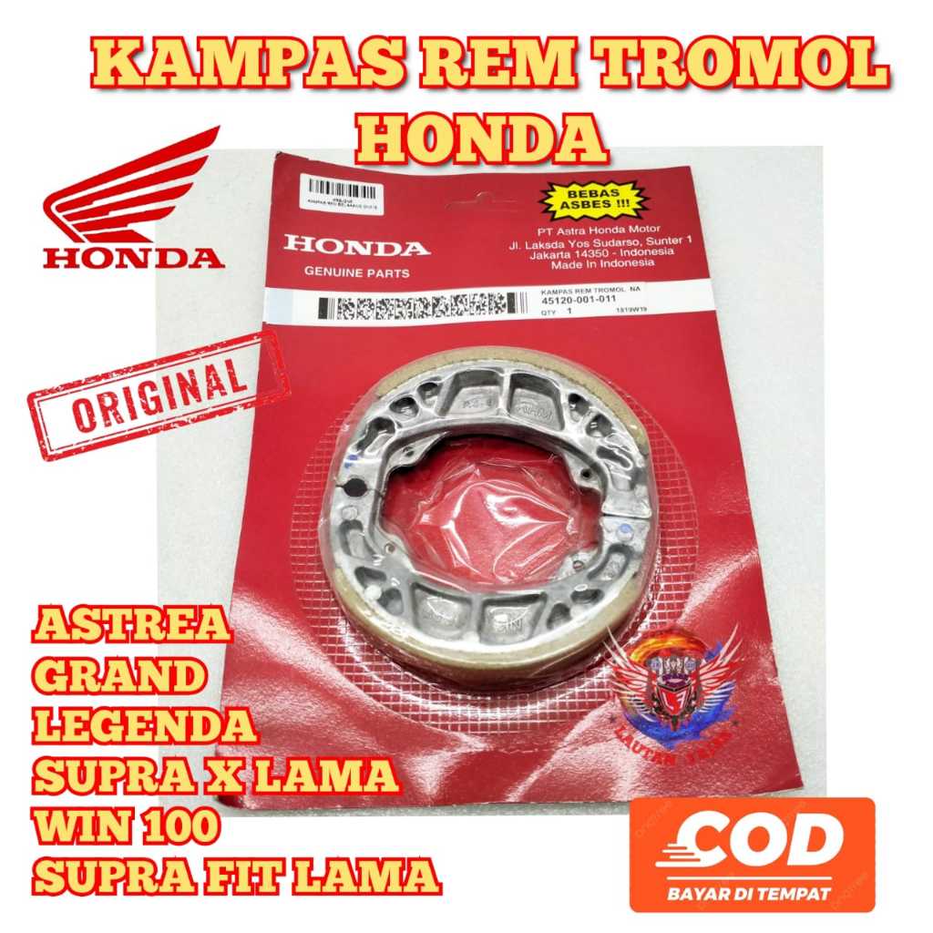Jual Kampas Rem Tromol Original Honda GN5 Kampas Rem Belakang Astrea ...
