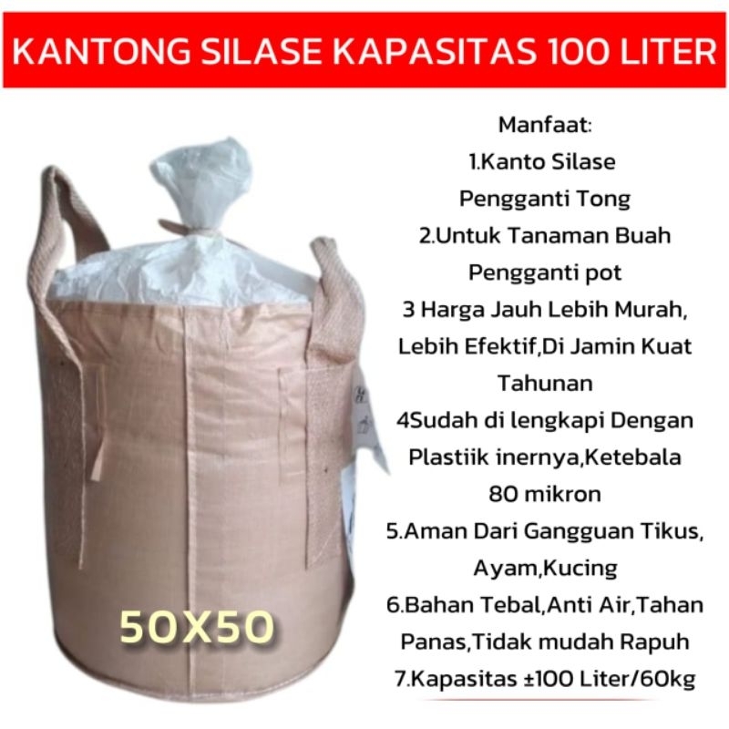 Jual Kantong silase permentasi pengganti tong,kapasitas 100 Liter/±60 ...