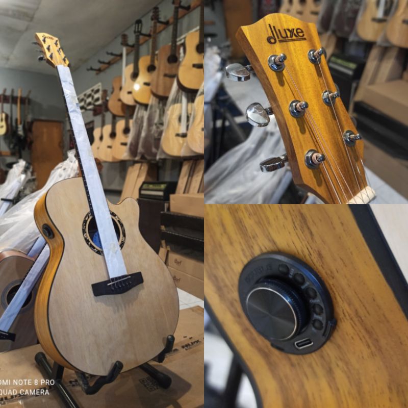Jual Gitar Dluxe DF100 Transkustik Original Preamp Double OS1 Baru ...