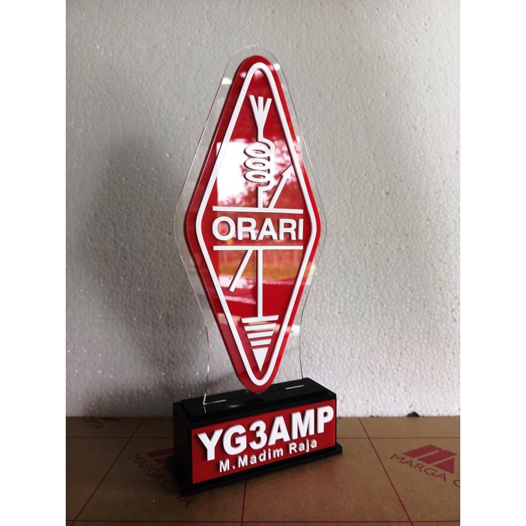Jual LOGO ORARI TIMBUL PLUS CALLSIGN PLUS NAMA acrilik ukuran besar ...