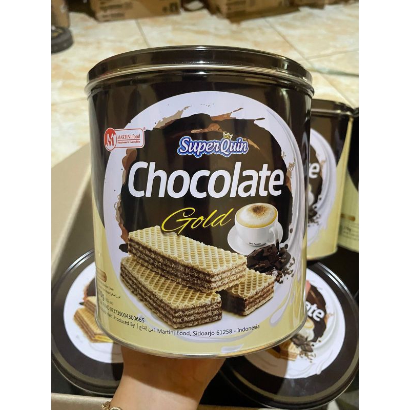Jual Superquin wafer chocolate snack lebaran kaleng enak murah ...