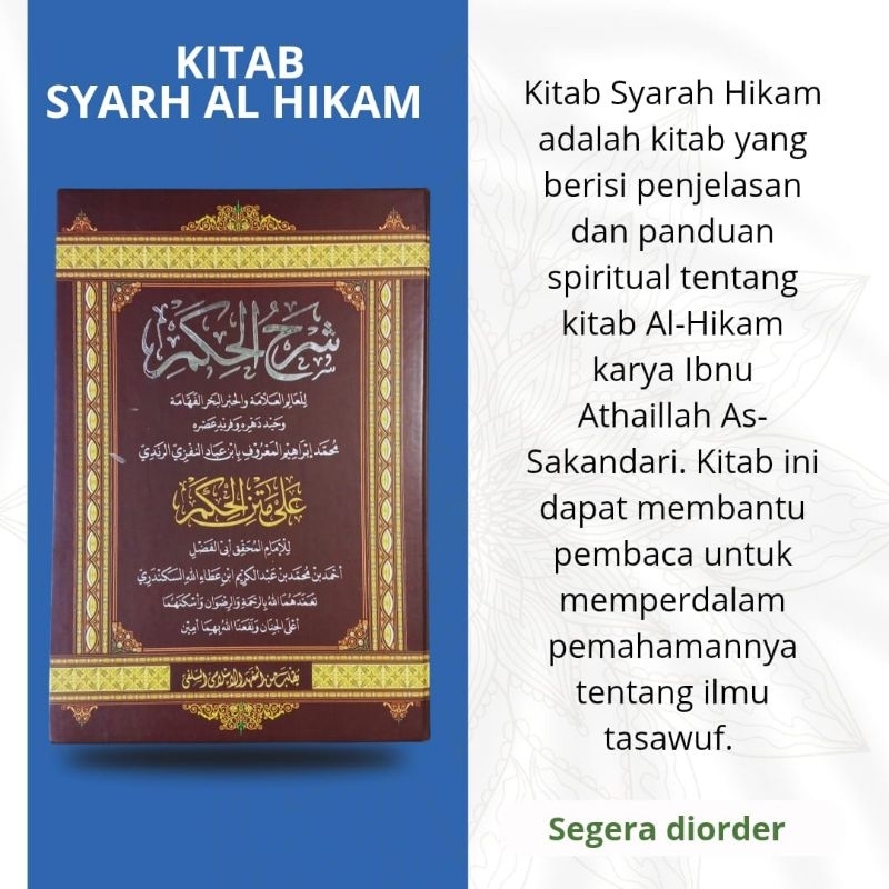 Jual [Original Produk] Kitab Syarah Al Hikam makna pesantren Kertas ...
