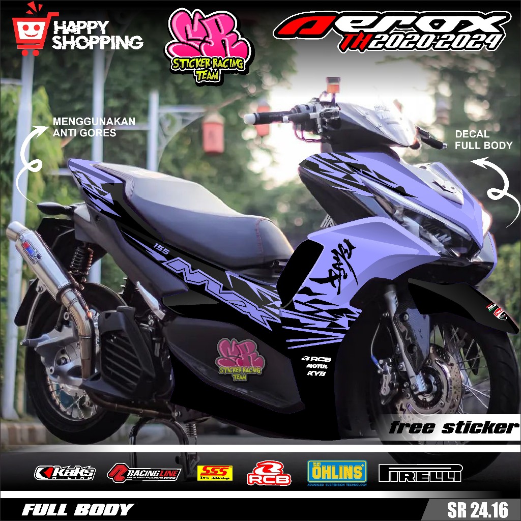 Jual COD Sticker Decal Full Body Yamaha Aerox 155 New Connected Cyber ...