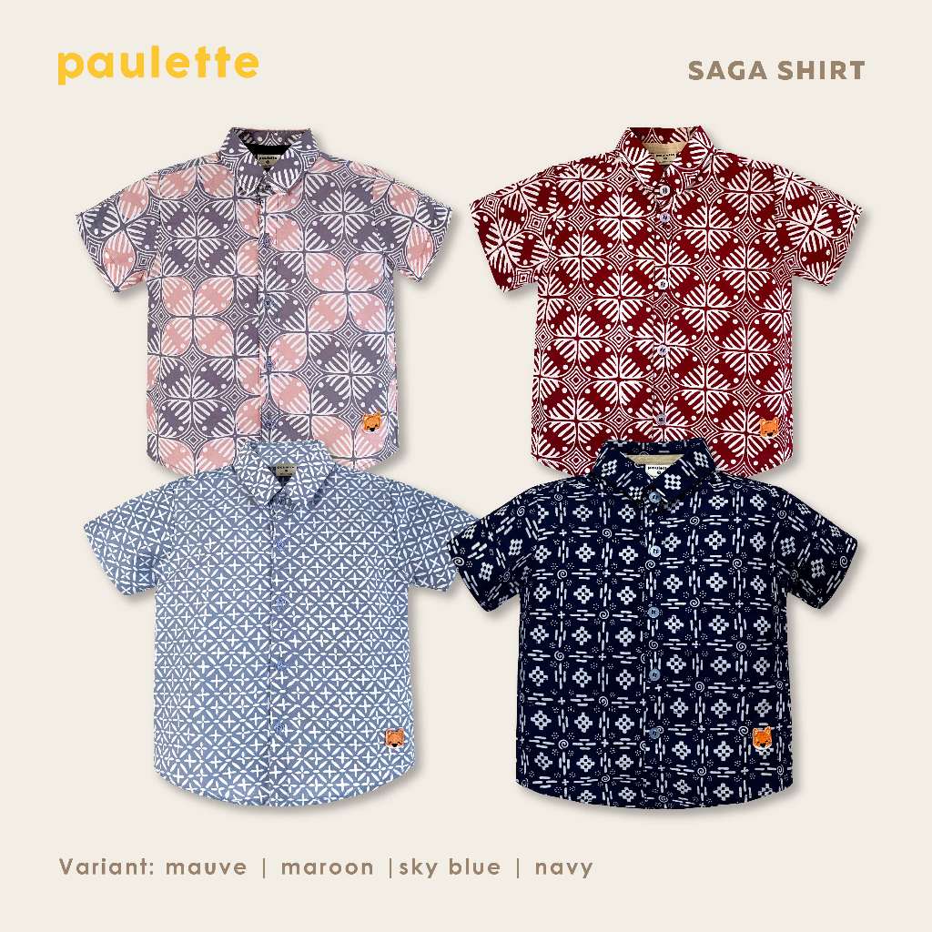 Jual Paulette Kids Saga Kemeja Batik Anak Laki | Shopee Indonesia