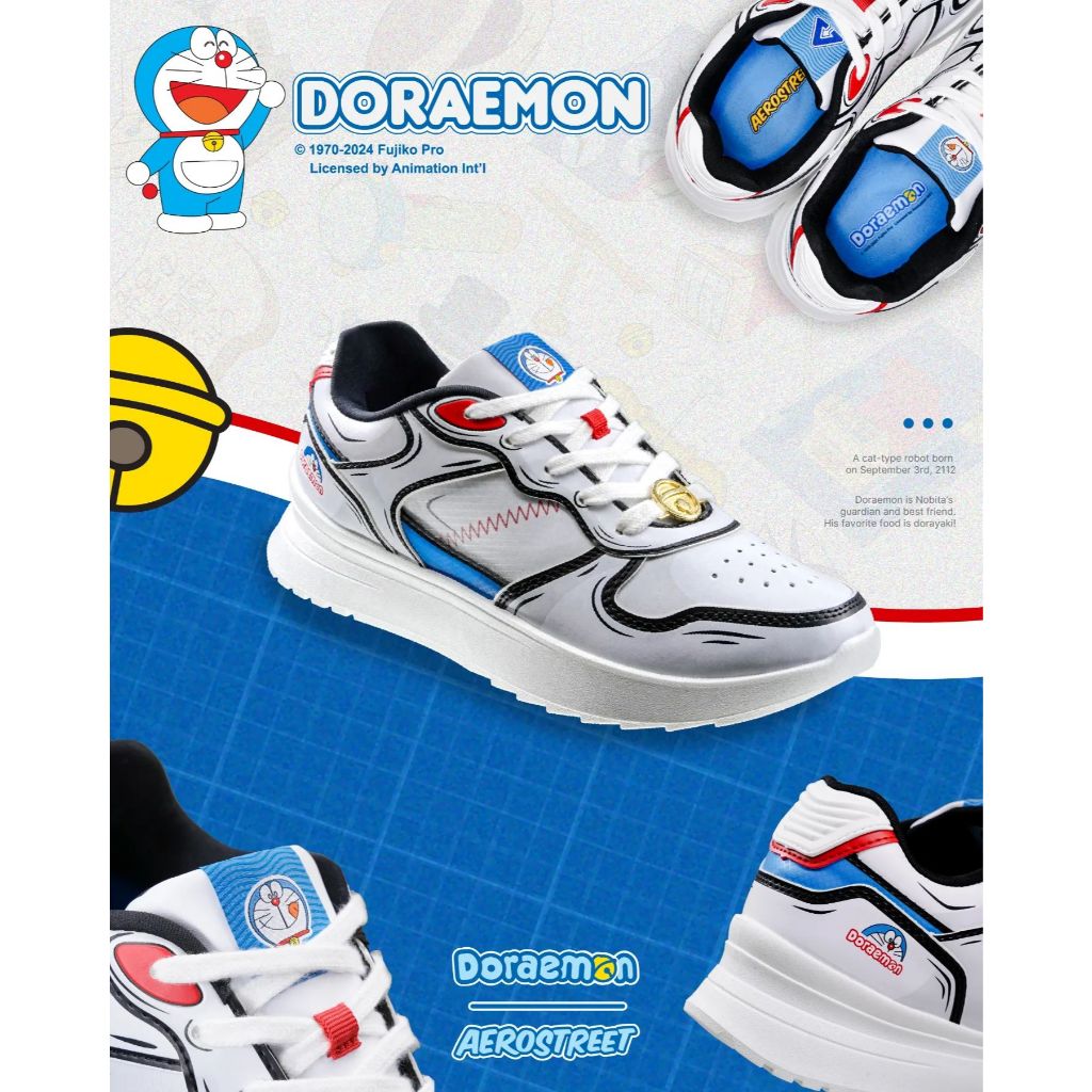 Jual Aerostreet X Doraemon Series - Doraemon - Sepatu Sneakers Casual ...