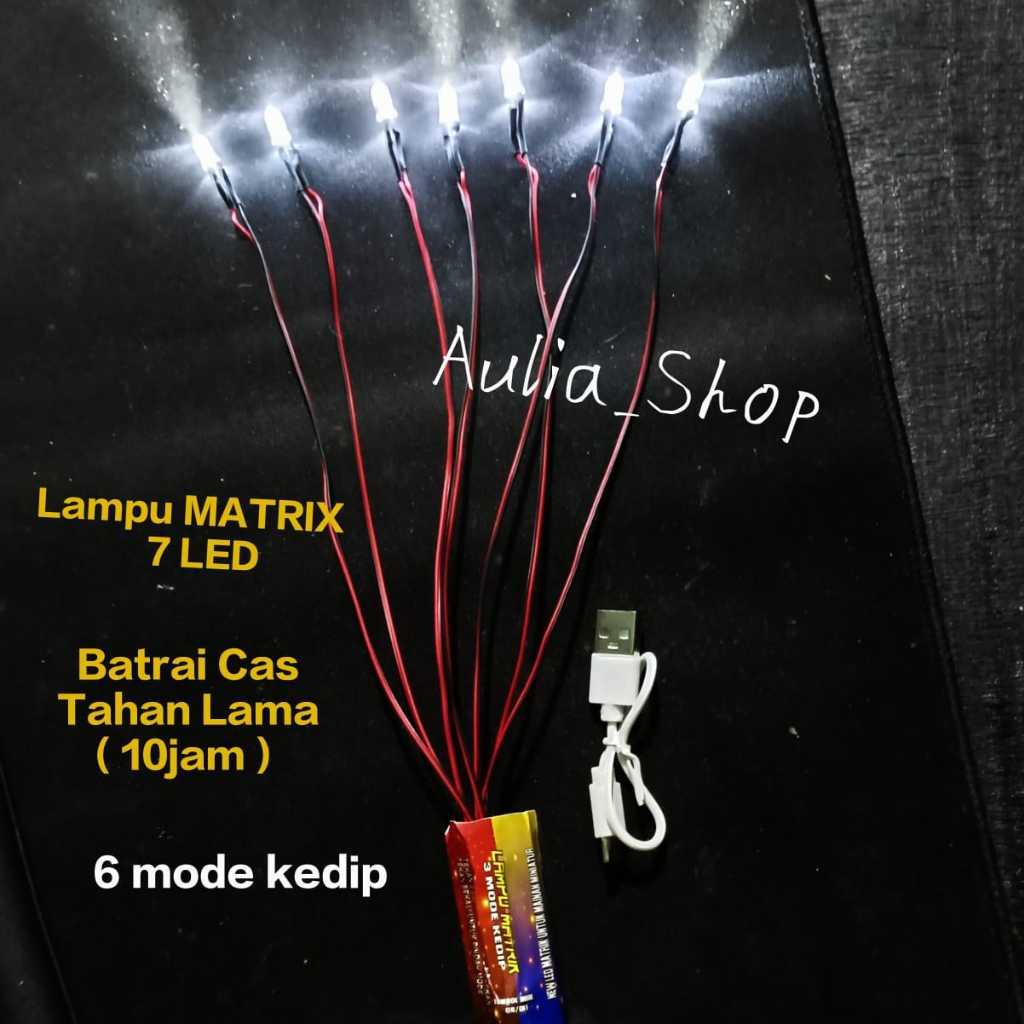 Jual Lampu Matrix 7 LED 6 Mode Kedip Miniatur Cocok Untuk Miniatur Bus ...
