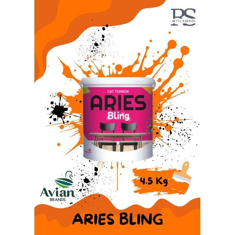 Jual ARIES BLING CAT TEMBOK 4.5KG. WARNA TERLENGKAP// TERSEDIA WARNA ...