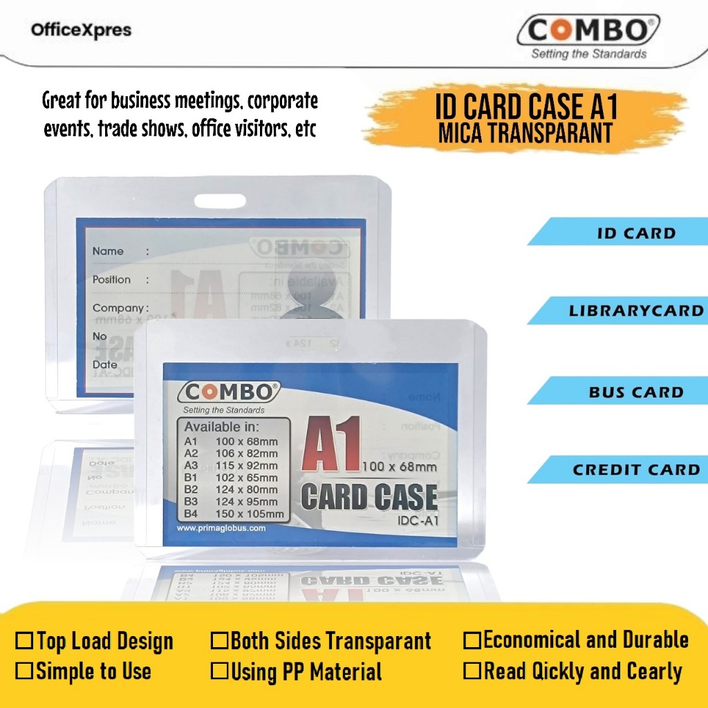 Jual ID Card Case Plastik A1 / Casing ID Card Transparant 100x68mm ...