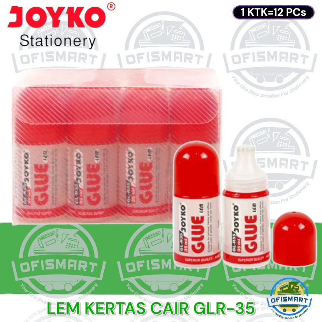 Jual Joyko Lem Cair Perekat Kertas Liquid Glue GL - R35 | @1Ktk = 12PCs ...