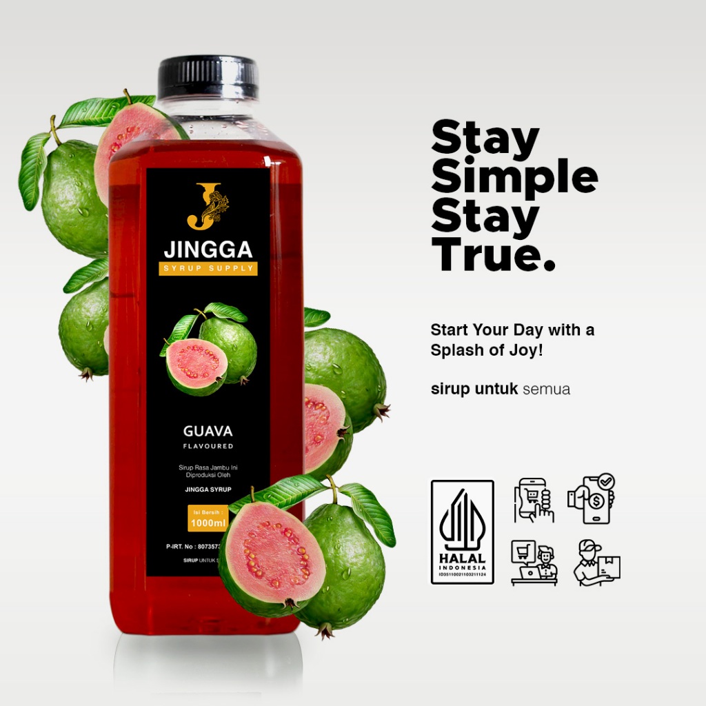 Jual JINGGA Guava Syrup 1L - Sirup Jambu untuk Kopi, Moctail dan ...