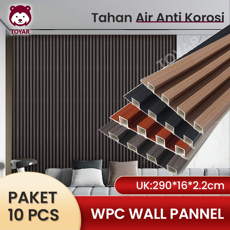 Jual 1 BOX 10 PCS Wall Panel WPC 2.9 Meter * 16cm Wood Panel PVC Kayu ...
