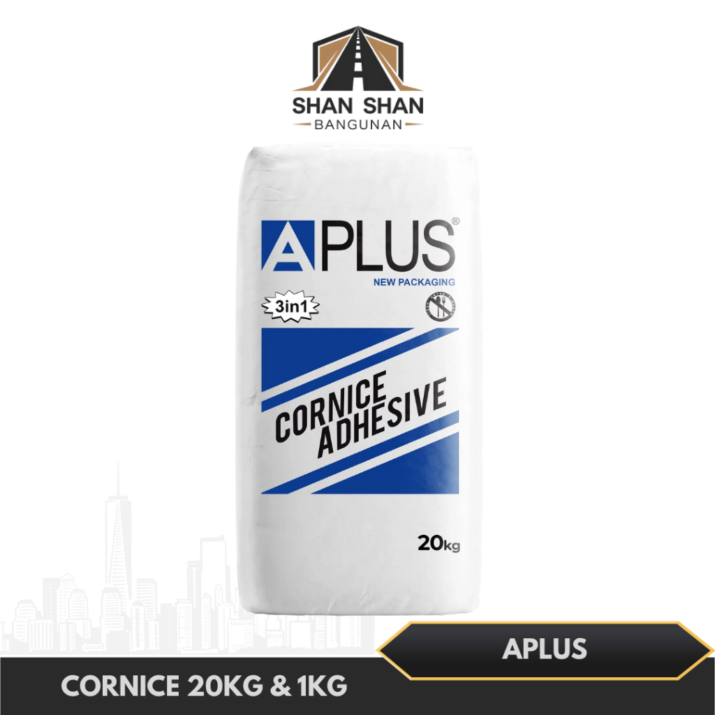 Jual APLUS Cornice Plamur Tembok 20KG / Kompon Gipsum / Kornis / A Plus ...