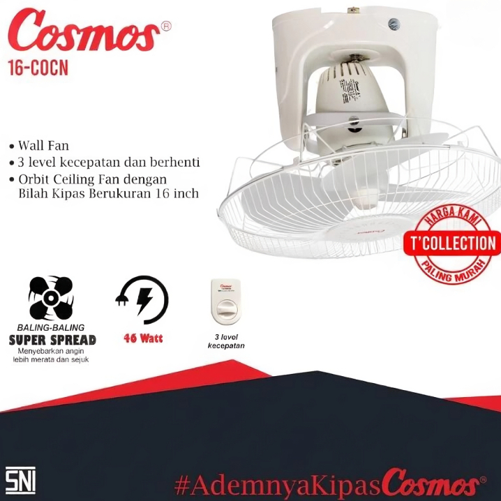 Jual Kipas Angin Plafon Cosmos 16-COCN 16 Inch / Kipas Gantung Orbit ...