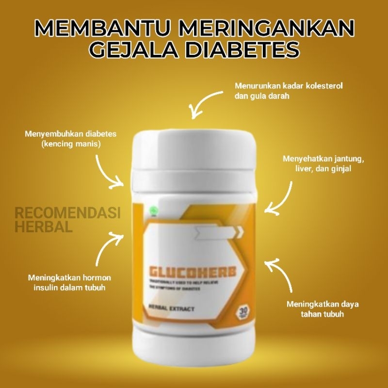 Jual Glucoherb Original Obat Herbal Diabetes Gula Darah Kencing Manis ...