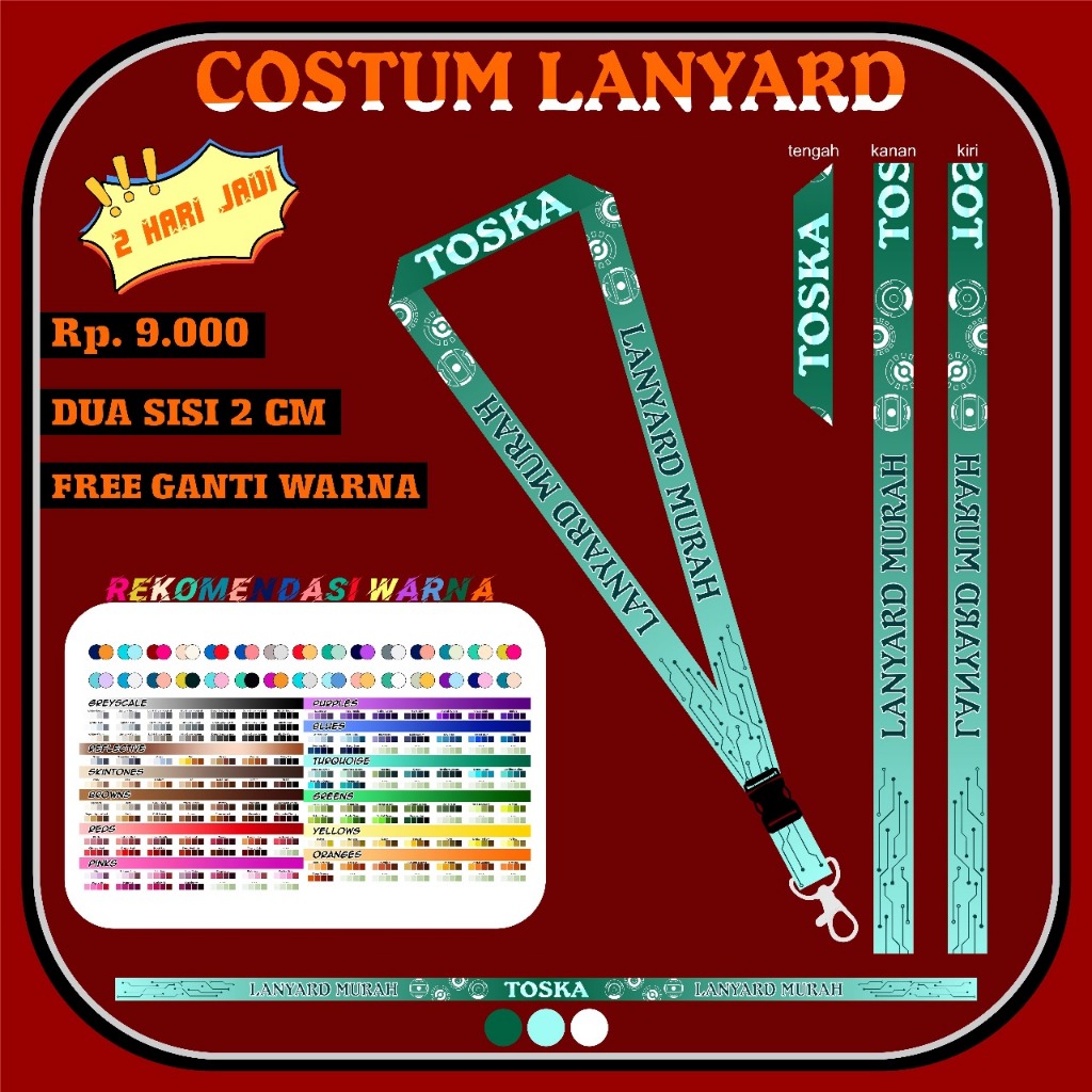 Jual LANYARDIN | 07 Lanyard Custom Design - Tali ID Card Custom - Print ...