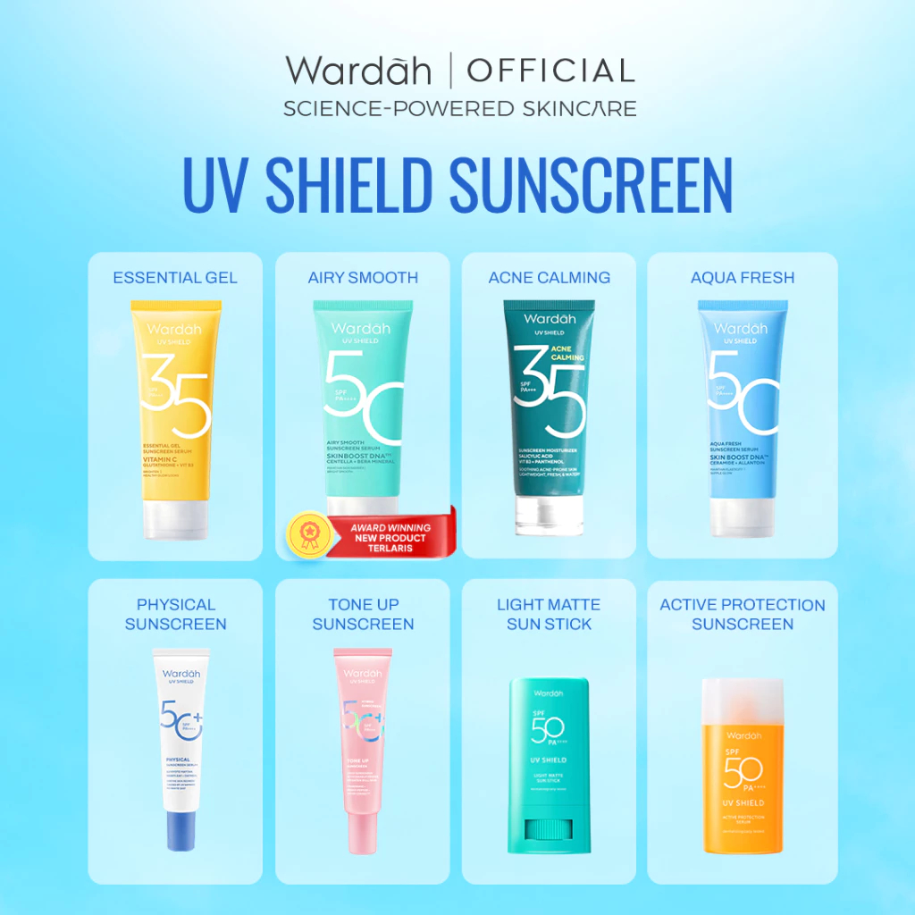 Jual MFI - WARDAH SUNSCREEN UV SHIELD SERIES SPF 35 AQUA FRESH SPF 50 ...