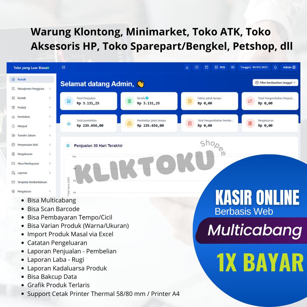 Jual Software Kasir Toko Web Online/Software Kasir HP/Software Kasir Apotek/Software Kasir ...