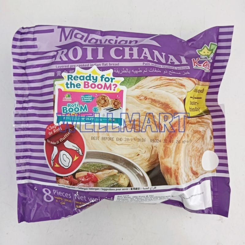 Jual Kawan Roti Chanai 480gr Isi 8 Pcs Roti Chanai Malaysia Roti Cane ...