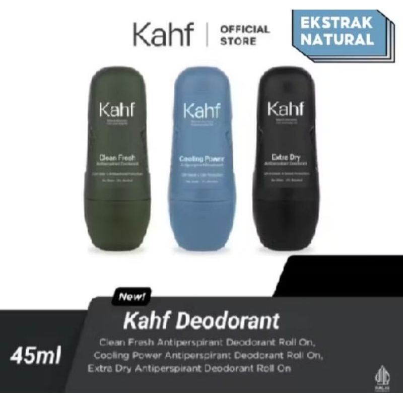 Jual KAHF Antiperspirant Deodorant Roll On 45ml - Deodorant Pria Kahf 45ml | Shopee Indonesia